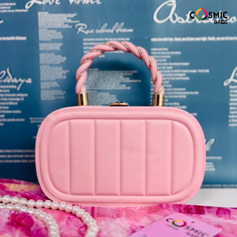 Oval Hand Bag Pink Color | Buy Now at Cosmic Bags