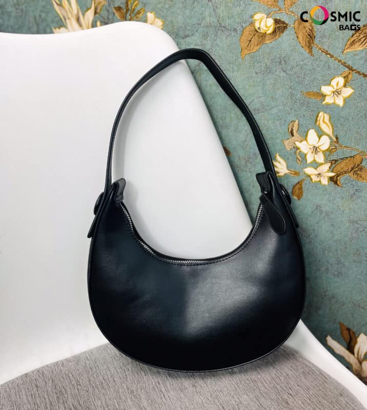 Solid Boat Bag Black Color | Buy Now at Cosmic Bags